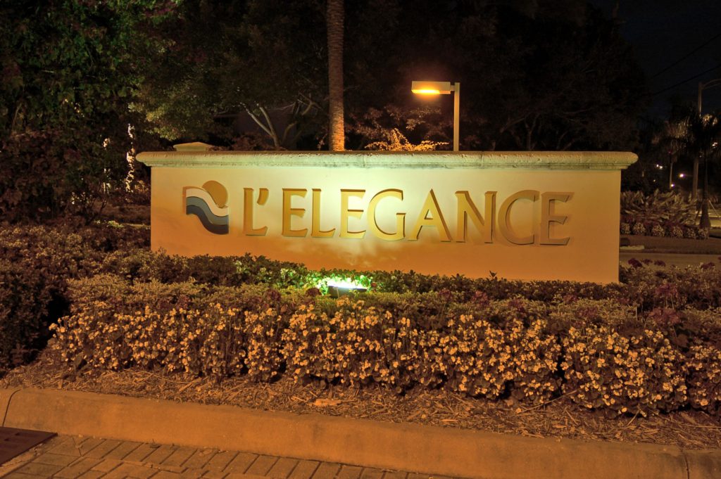 L Elegance in Lido Key Entrance Sign - Sarasota Real Estate